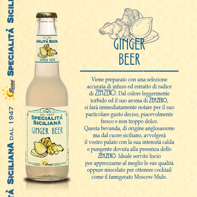 Ginger Beer Specialità Siciliane 275ml Bona | https://www.silletti.nl